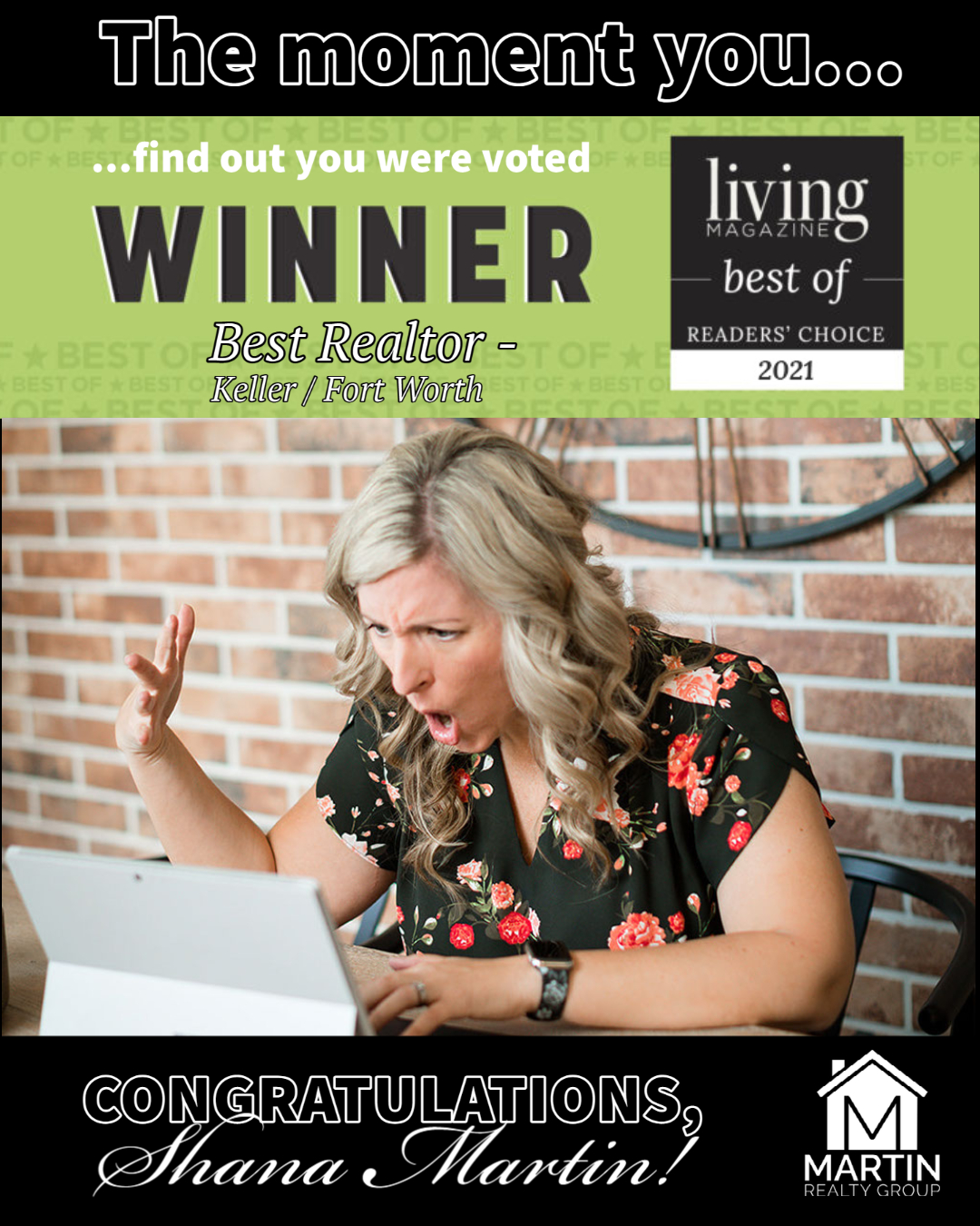Shana Martin wins 2021's Best Realtor in Keller and Fort Worth